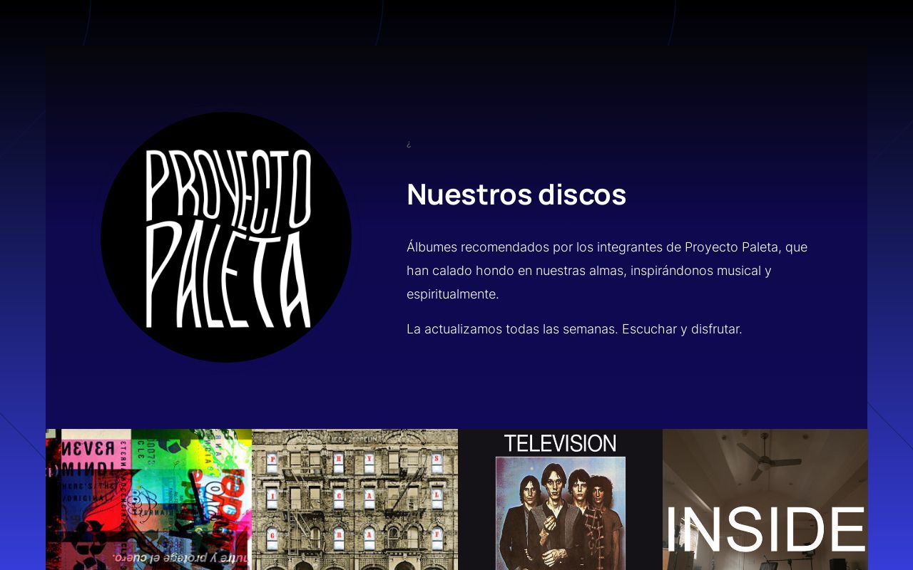 Proyecto Paleta - Nuestros discos